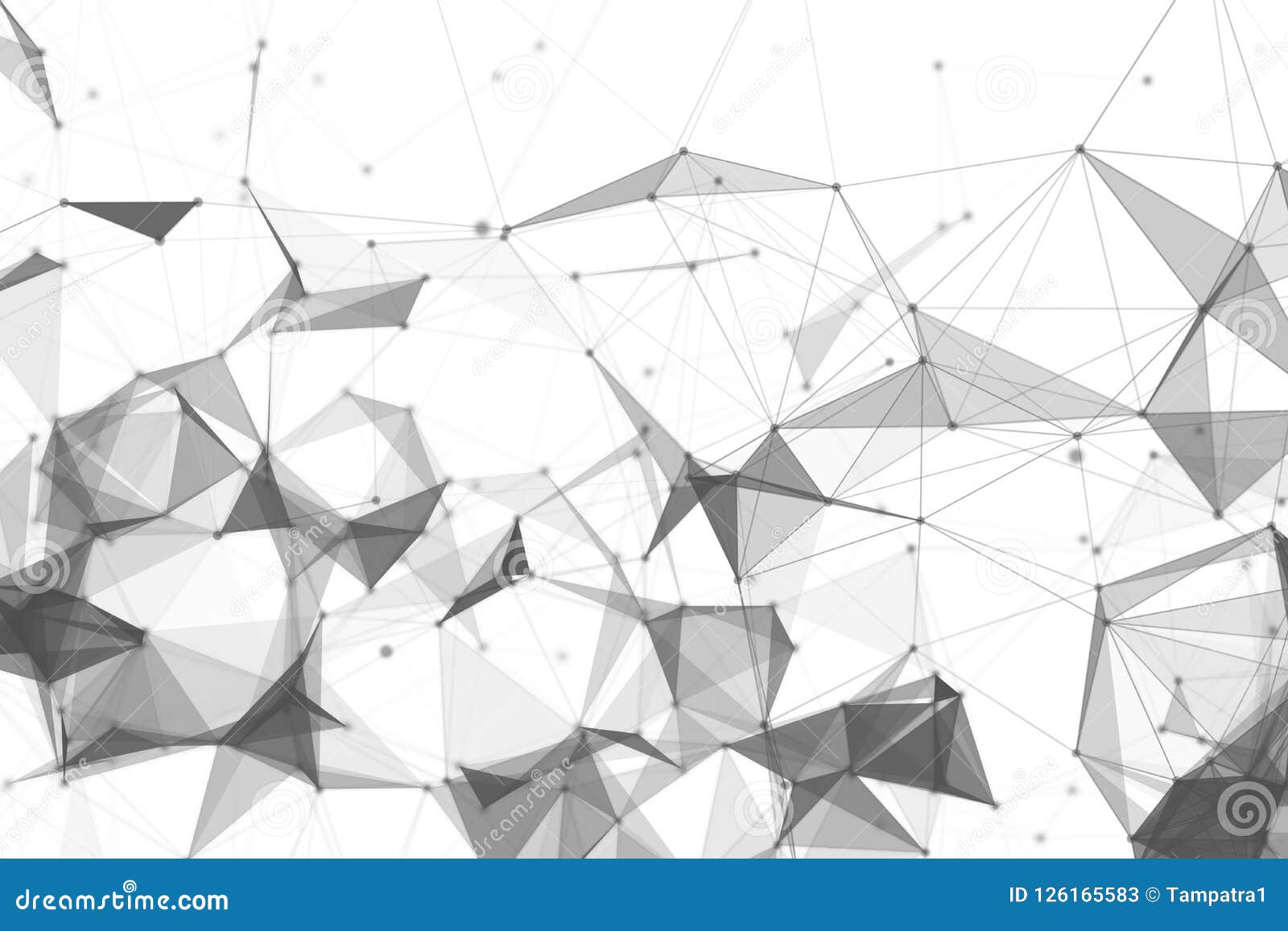Digital Computer Data and Network Connection Triangle Lines and Stock ...