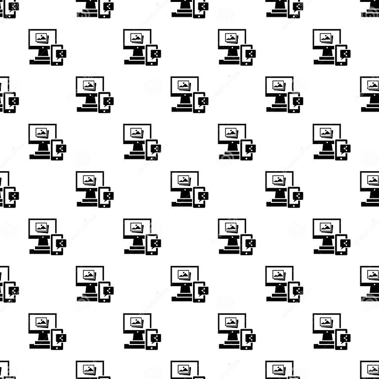Digital Computer Device Pattern Seamless Vector Stock Vector ...