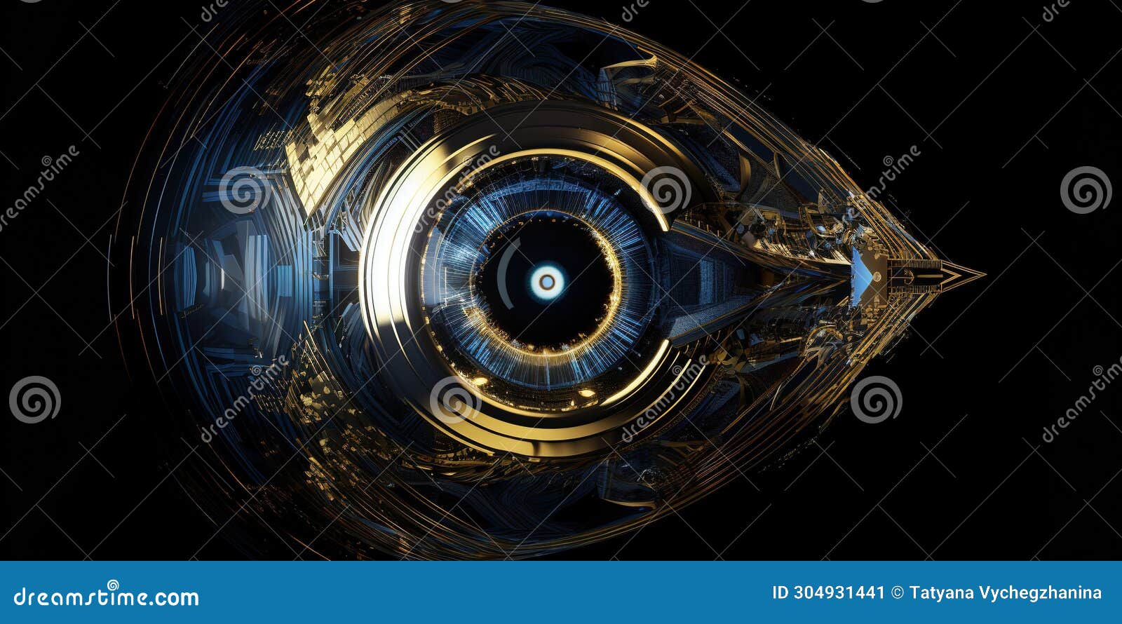 Digital Computer Eye - Artificial Intelligence on Internet Stock Image ...