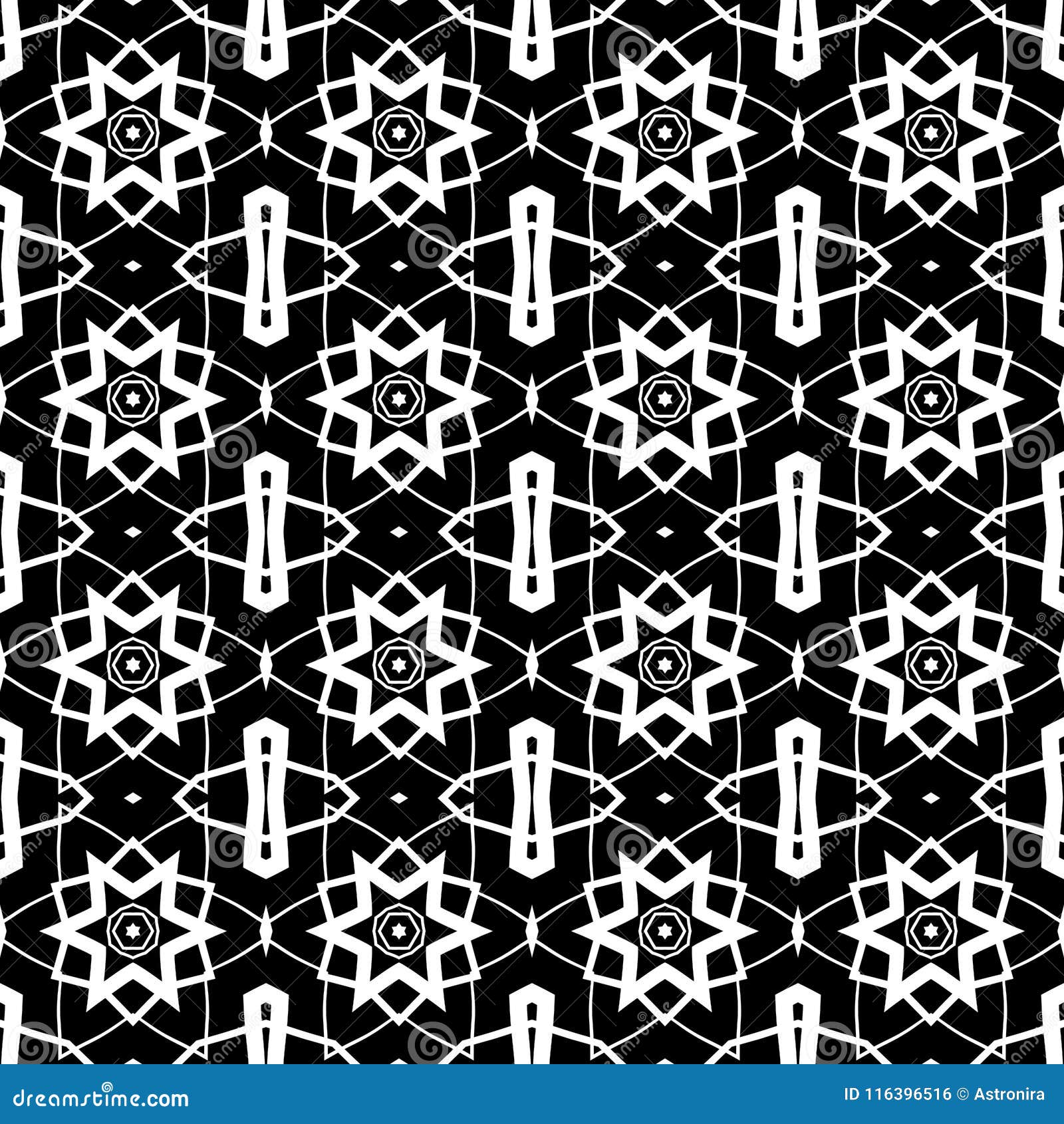 Decorative Abstract Pattern with Six-pointed Stars Stock Photo ...