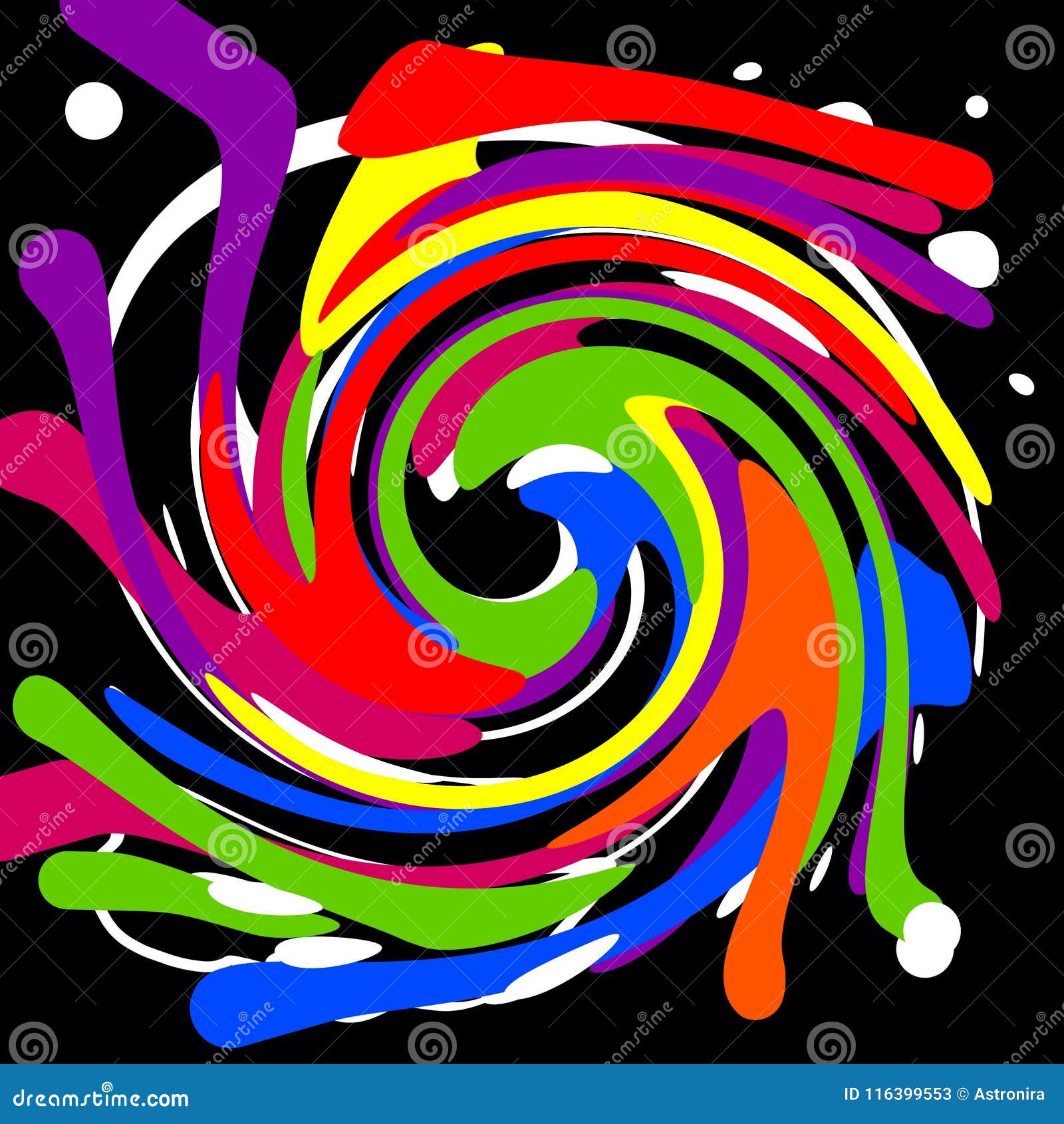 Bright Decorative Multi-colored Vortex Stock Image - Illustration of ...