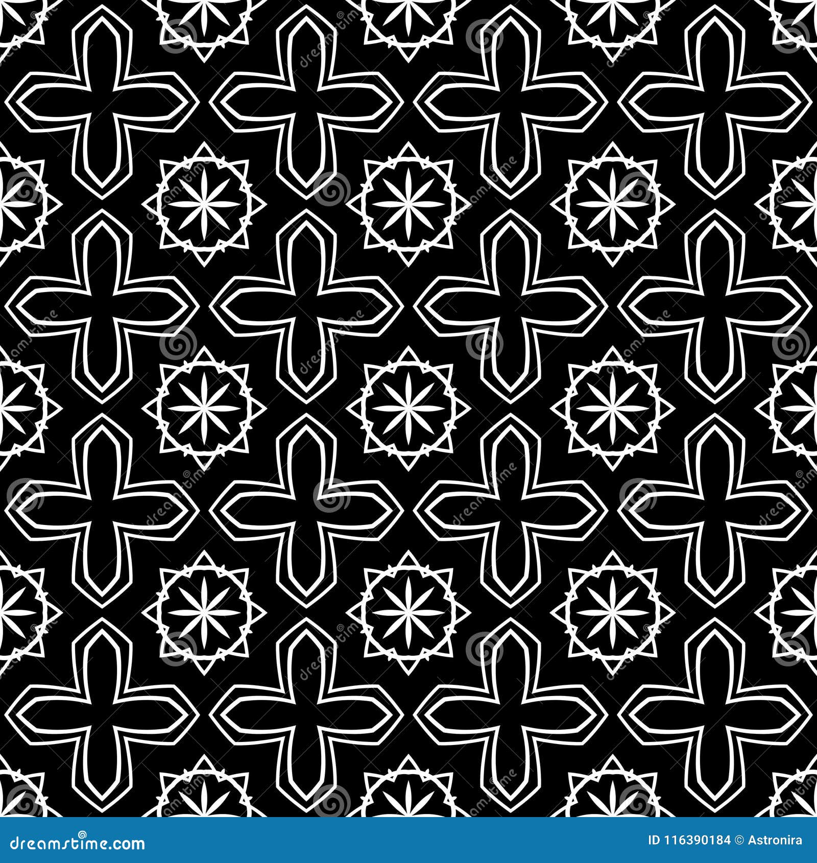 Seamless Pattern with a Decorative Crosses Stock Photo - Illustration ...