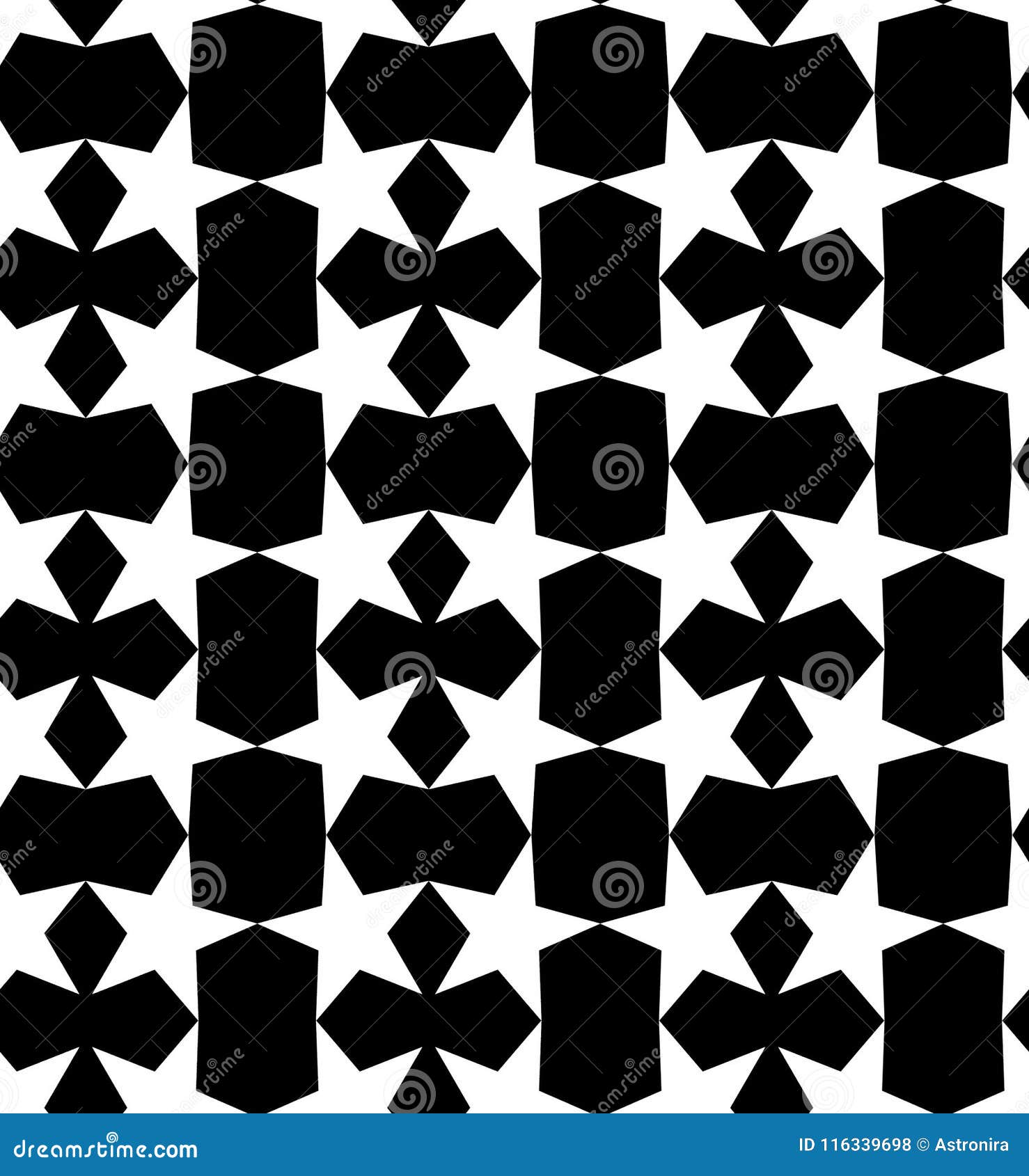 Seamless Pattern with a Decorative Pentagonal Star Stock Photo ...