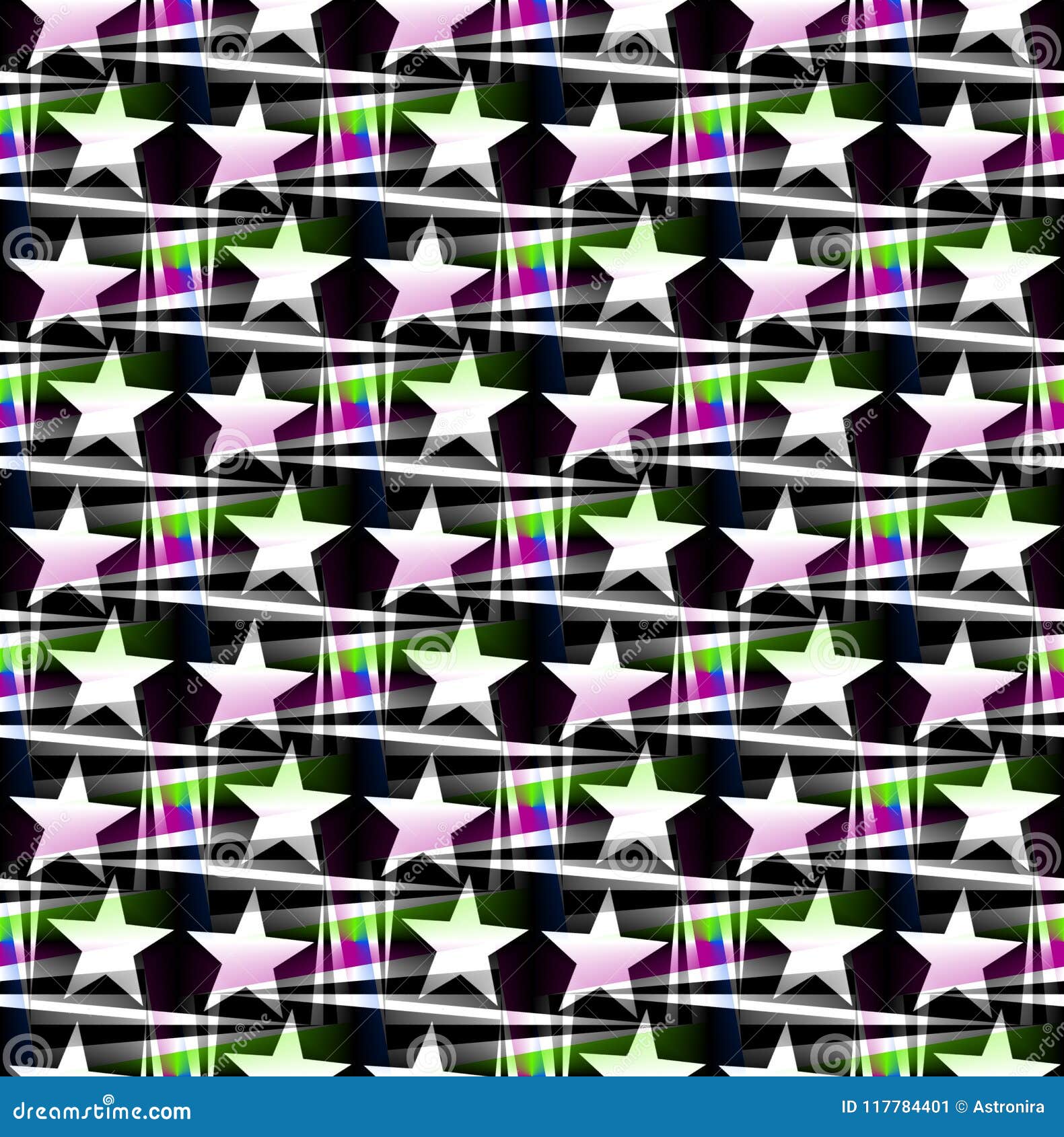 Seamless Pattern with a Five Pointed Stars on a Translucent Colors ...