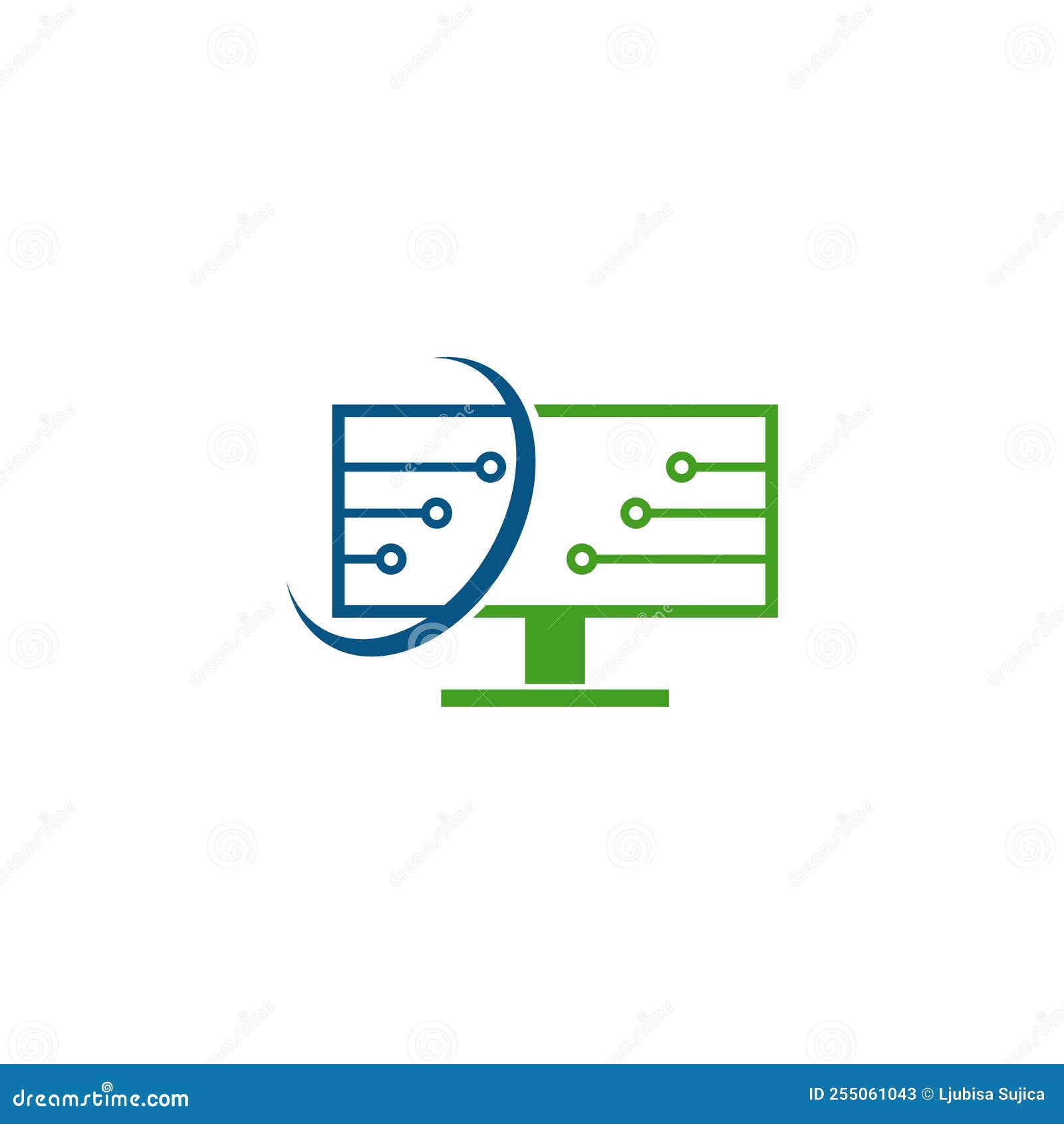 Digital Computer Logo Template. Computer Service Logo Design Isolated ...