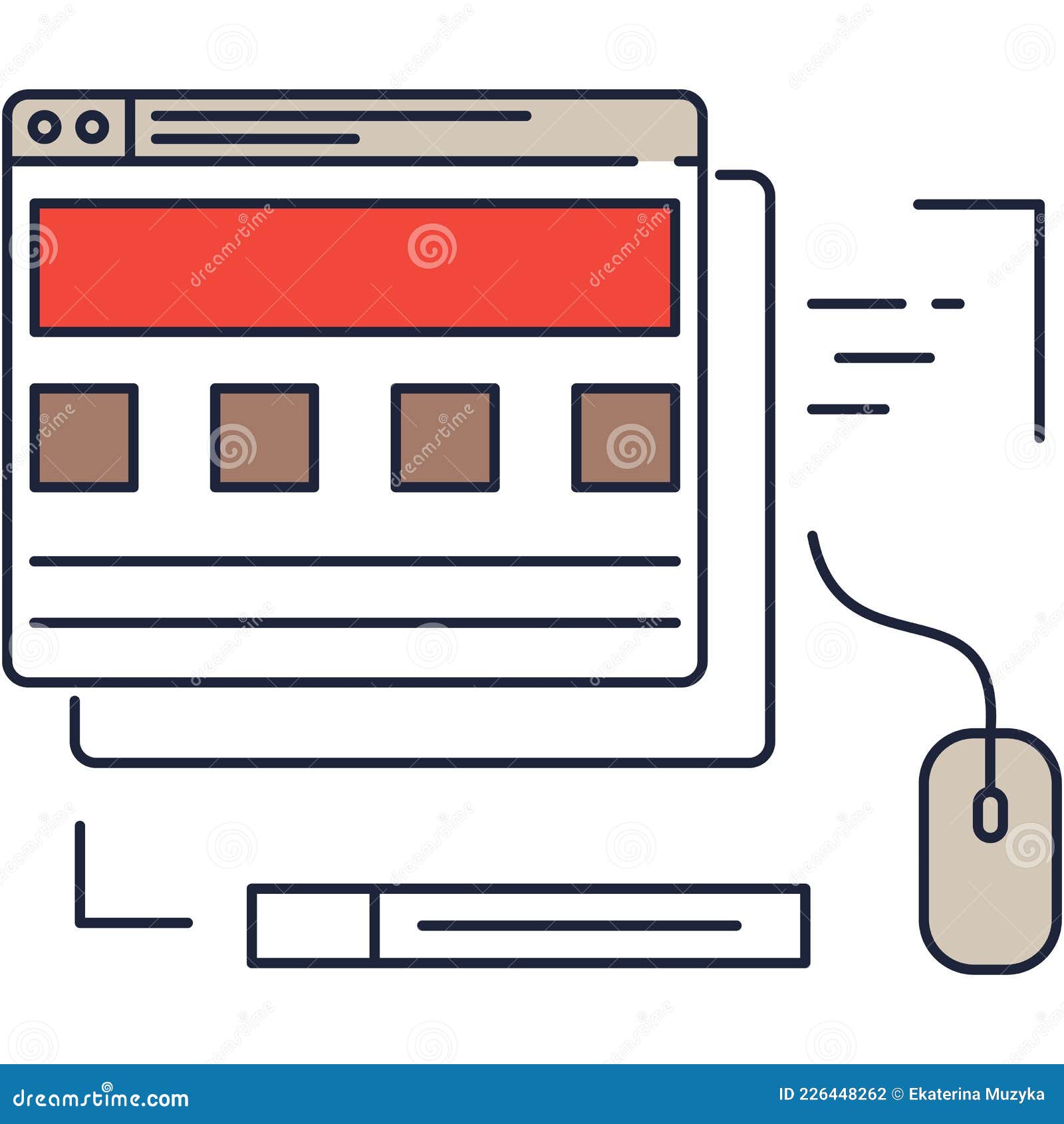 Digital Computer Open Online Document Icon Vector Stock Vector ...