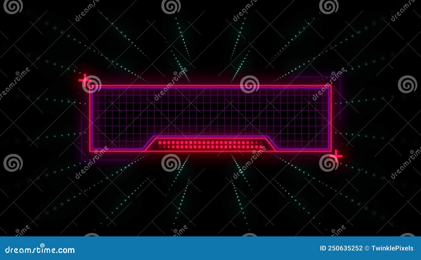 Digital Computer Screen with HUD Elements Stock Footage - Video of ...