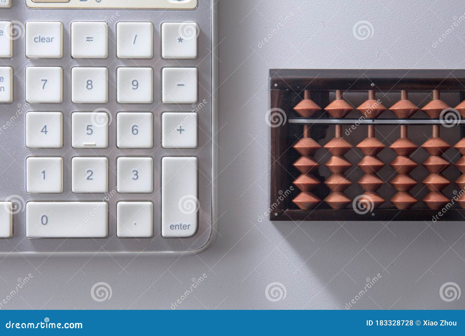 Keyboard and Chinese Abacus Stock Photo - Image of money, computer ...