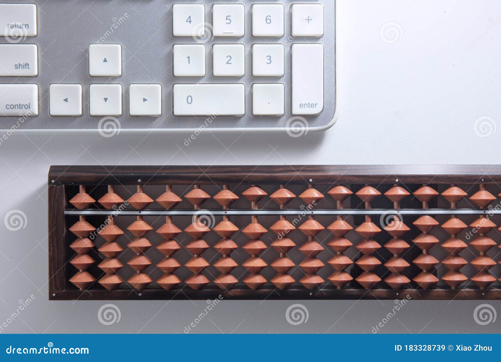 Keyboard and Chinese Abacus Stock Image - Image of value, keyboard ...