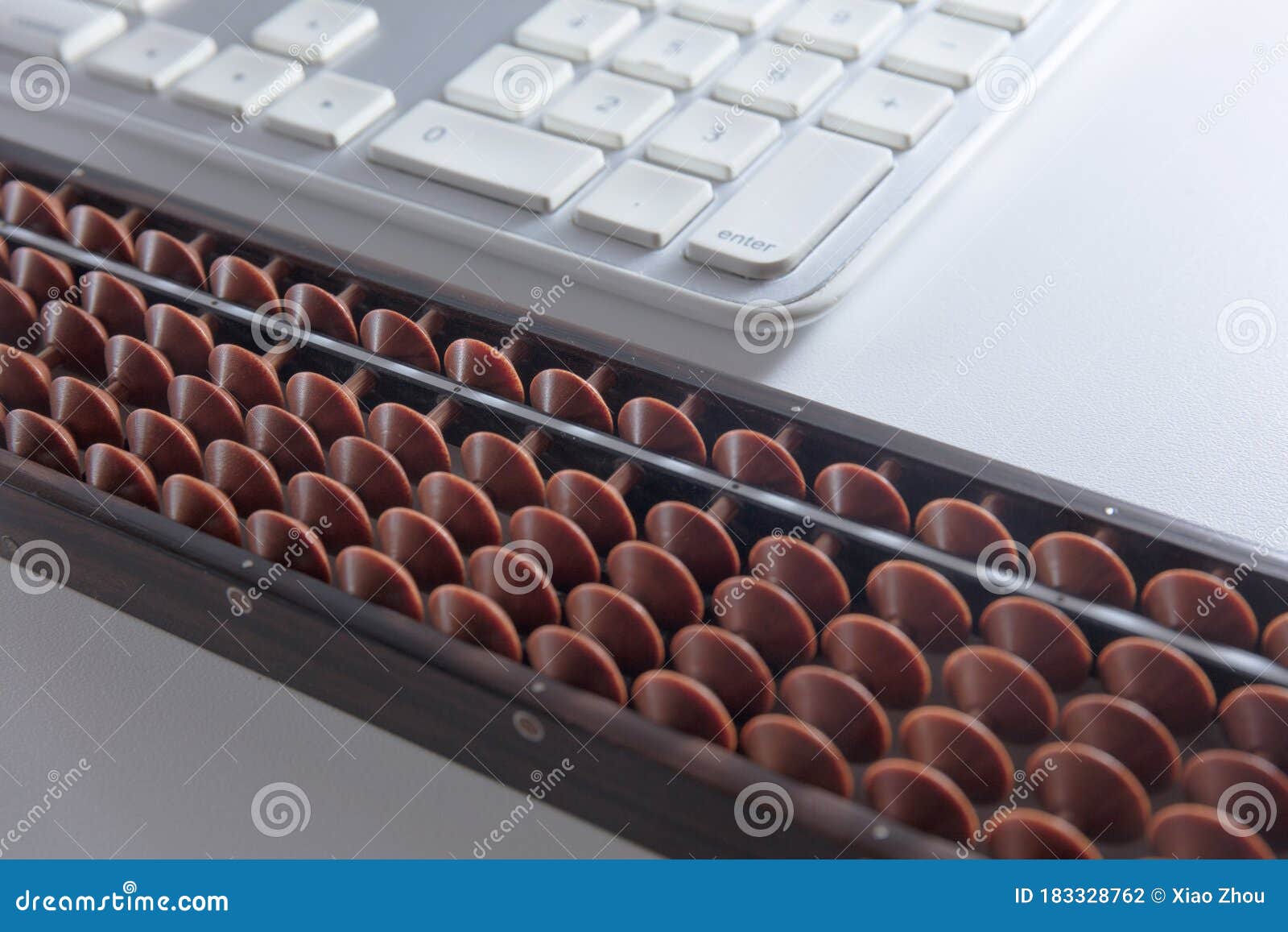 Keyboard and Chinese Abacus Stock Photo - Image of abacus, financial ...