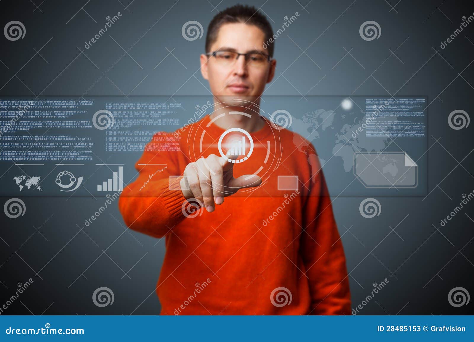 Digital concept stock illustration. Illustration of human - 28485153