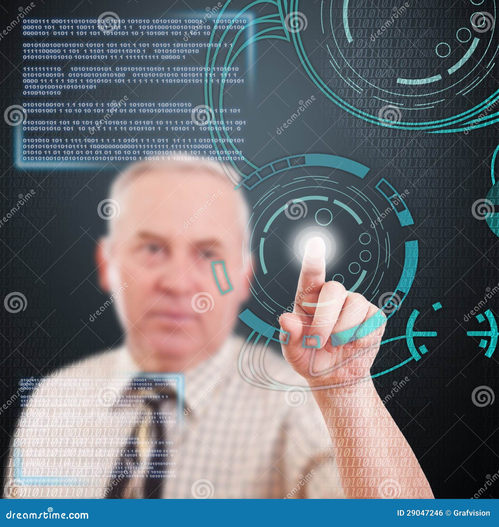 Digital concept stock illustration. Illustration of person - 29047246