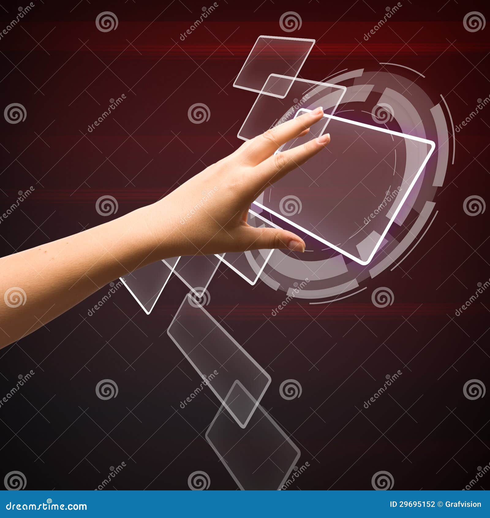 Digital concept stock illustration. Illustration of hand - 29695152