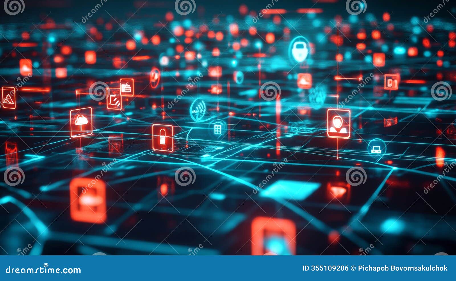 Digital Concept Art of Targeted Advertising in a Virtual Environment ...