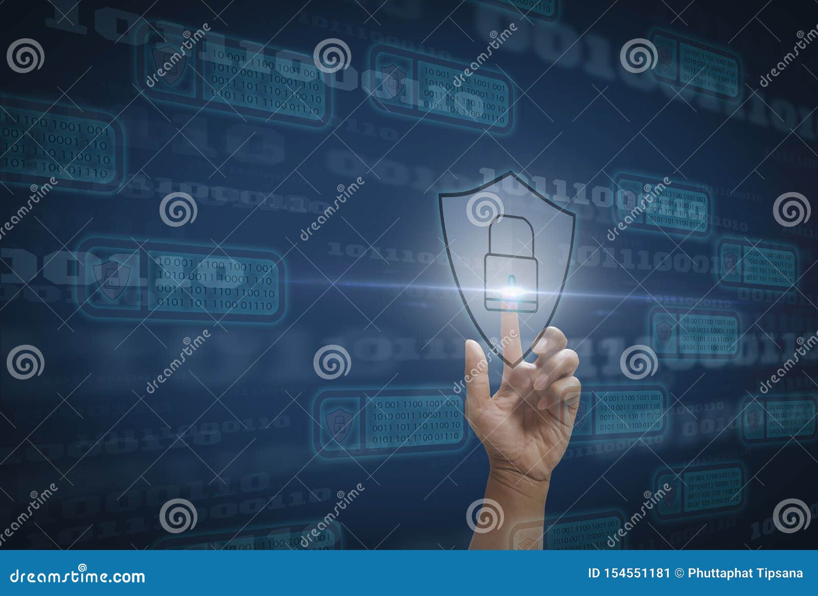 Digital Concept Cyber Security and Computer Crime and Prevention of ...