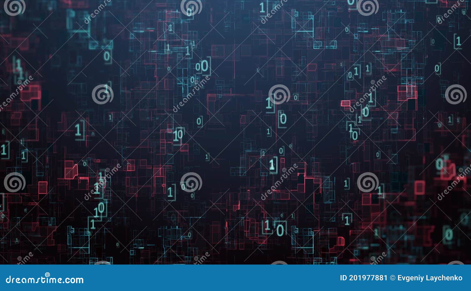 Digital Concept from a Network of Binary Code Particles. Stock Video ...