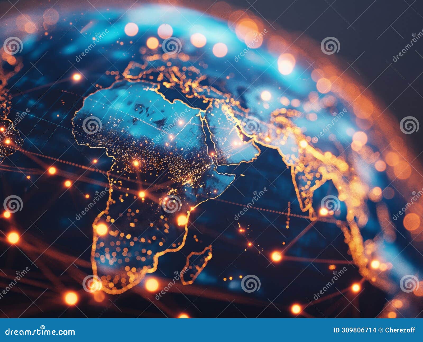 Global Digital Network Representation Stock Photo - Image of innovation ...
