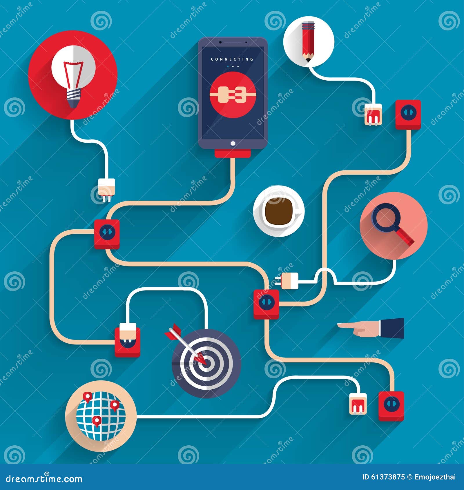 Digital Connect stock vector. Illustration of innovation - 61373875