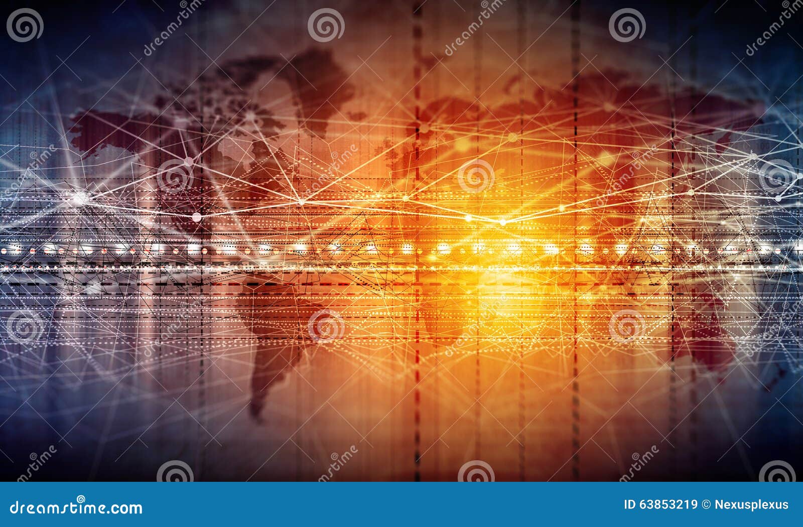 Digital Connection Background Stock Illustration - Illustration of ...