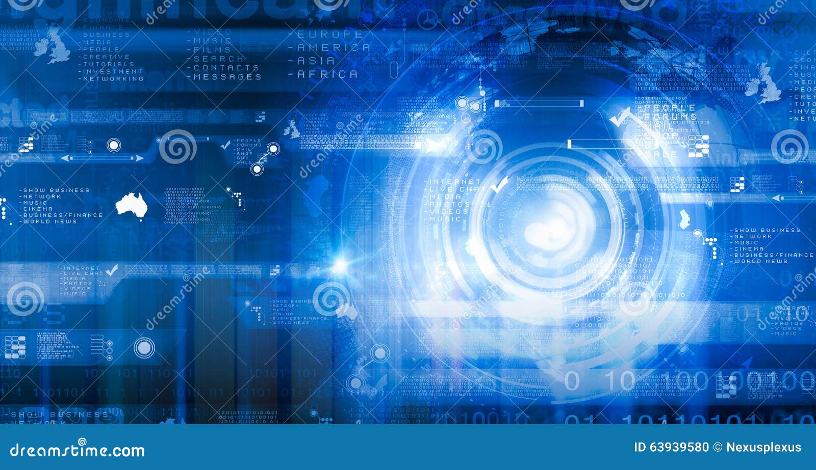 Digital Connection Background Stock Illustration - Illustration of ...