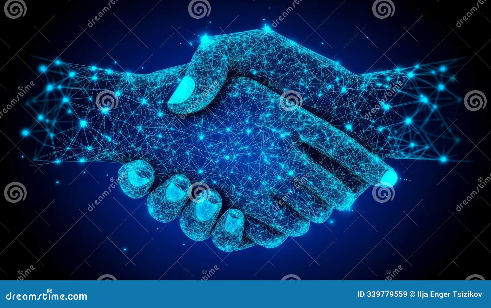 Digital Connection. Business Agreement, Partnership, Teamwork Concept ...