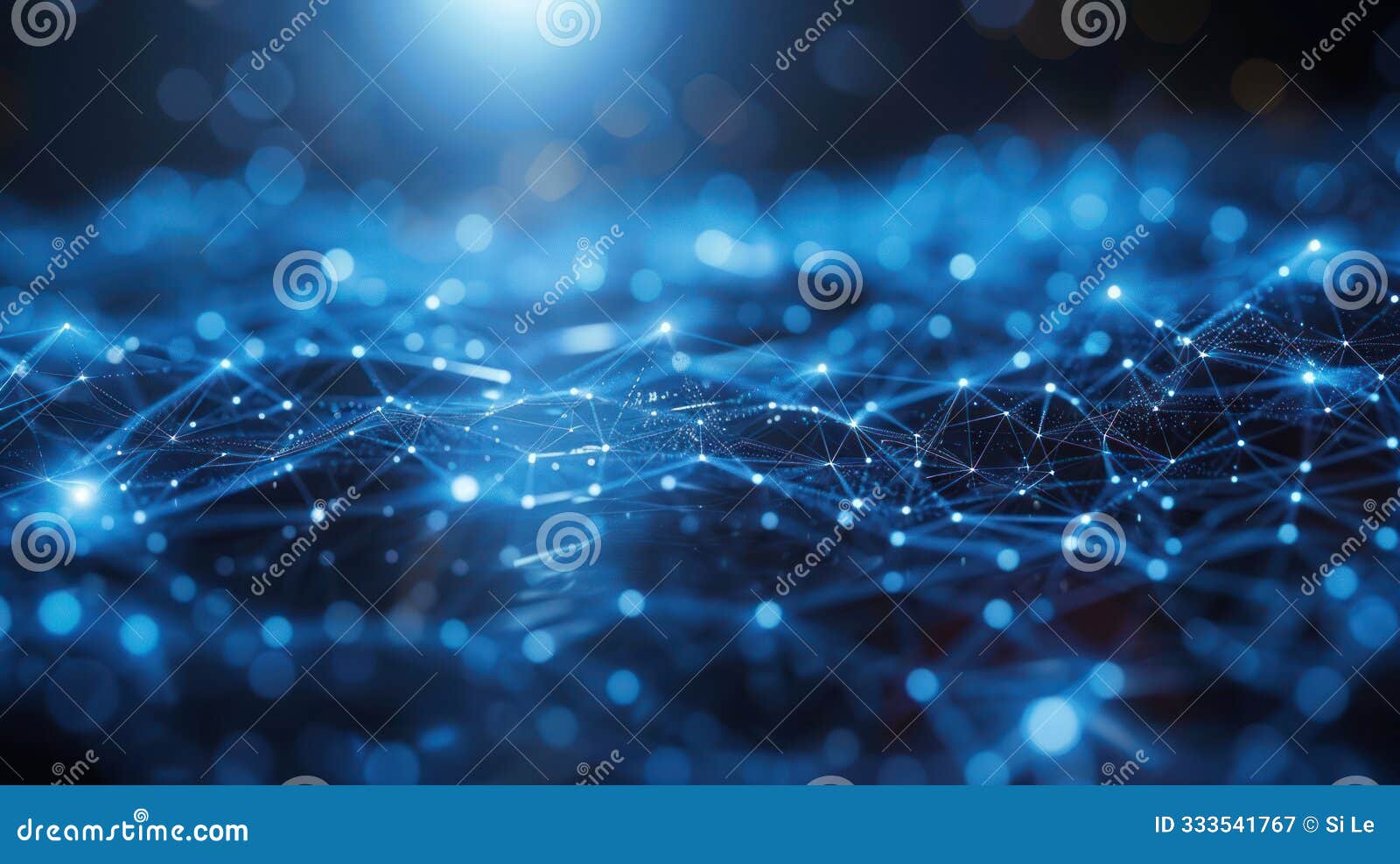 Digital Connection: Abstract Technology Background with Lines and Dots ...