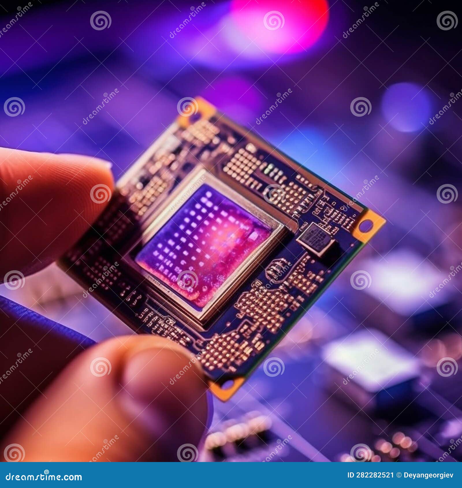 A Digital Connection: Electronic Device, Chip Stock Illustration ...