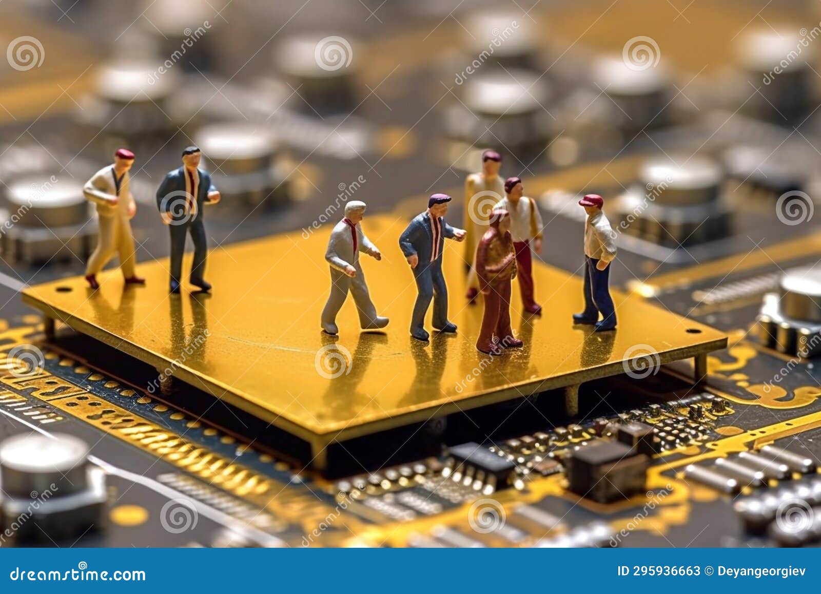 A Digital Connection: Electronic Device, Chip. Miniature Conception ...