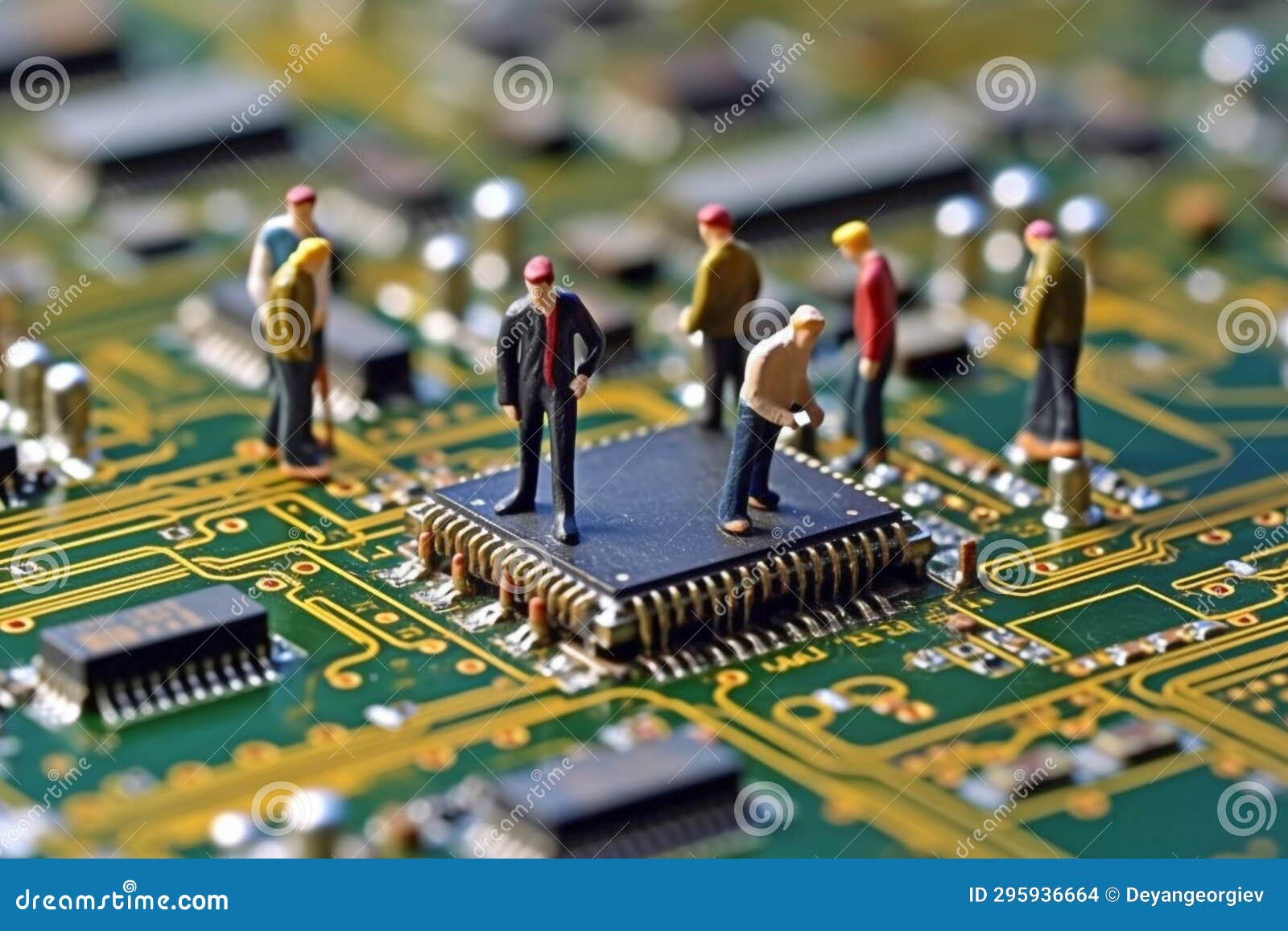 A Digital Connection: Electronic Device, Chip. Miniature Conception ...