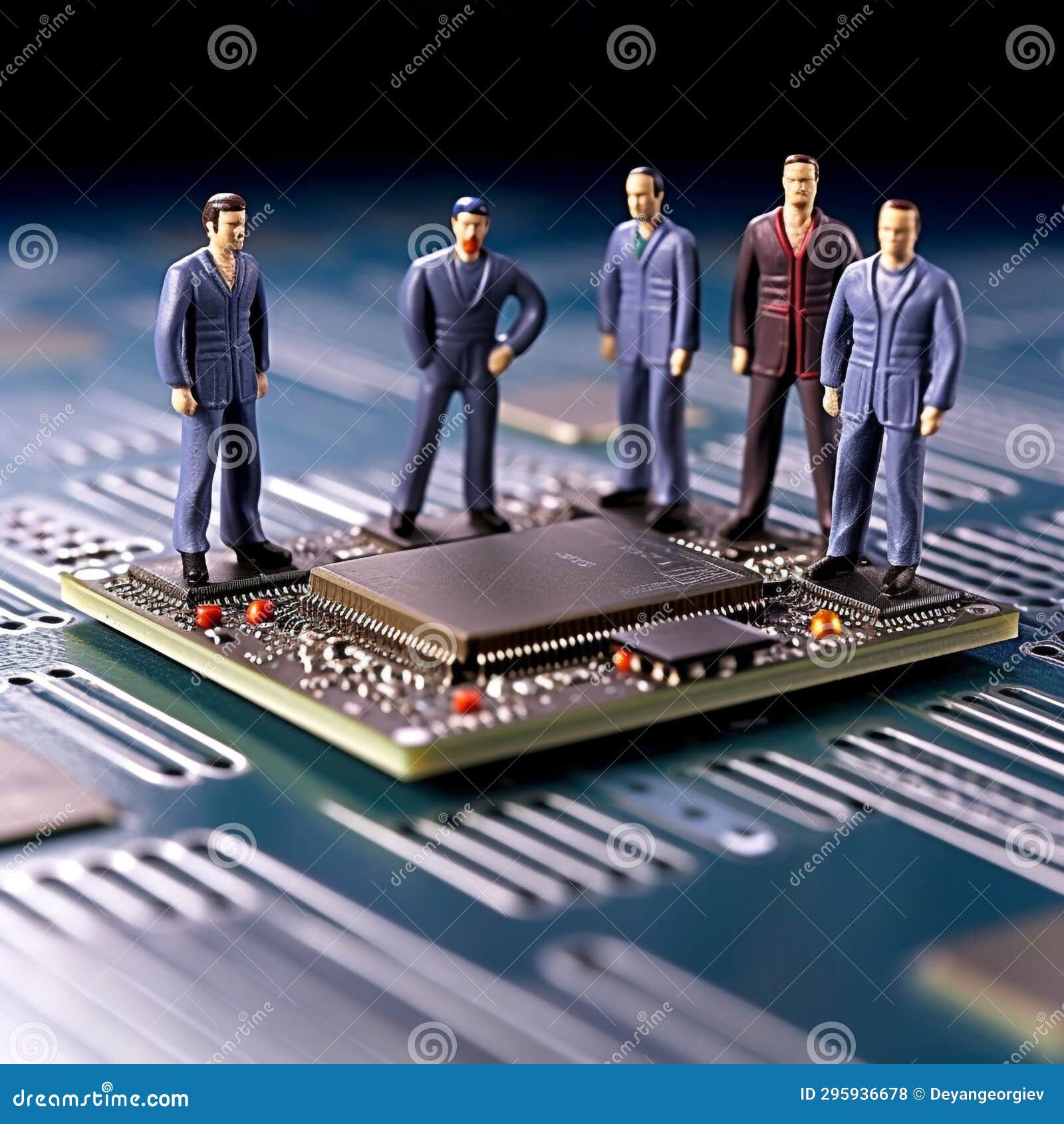 A Digital Connection: Electronic Device, Chip. Miniature Conception ...