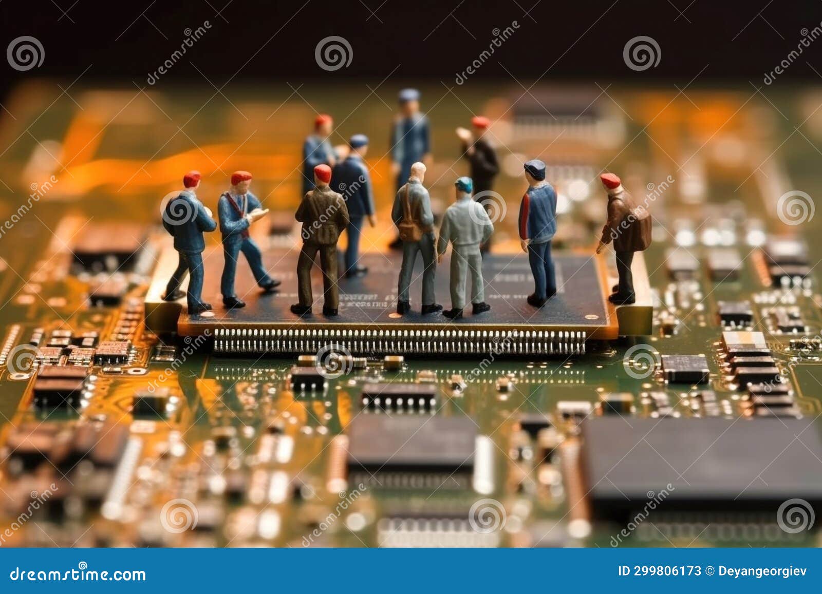 A Digital Connection: Electronic Device, Chip. Miniature Conception ...