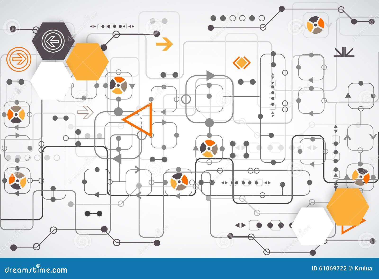Digital connection scheme. stock vector. Illustration of engineering ...