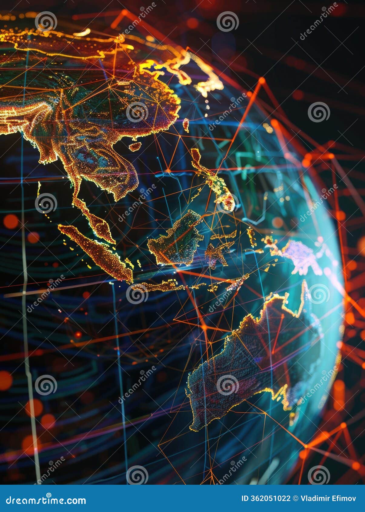 Digital Connections World Map Stock Photo - Image of digital, traffic ...