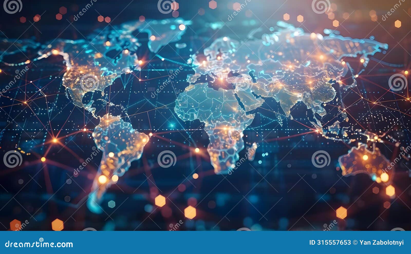 Digital Connectivity Tapestry: a Global Data Symphony. Concept ...