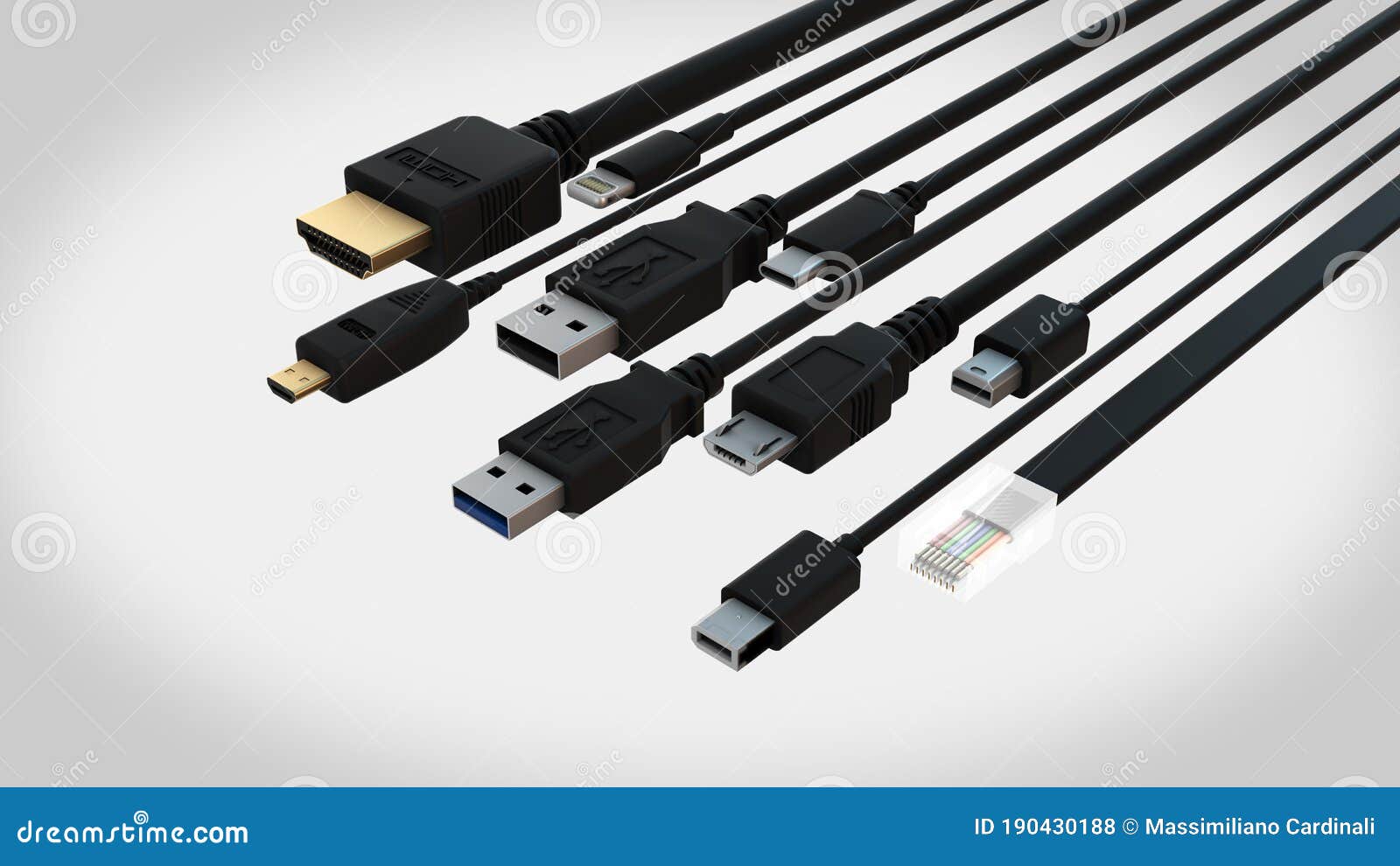 Set Of Digital Connectors Vector Illustration | CartoonDealer.com #69935686