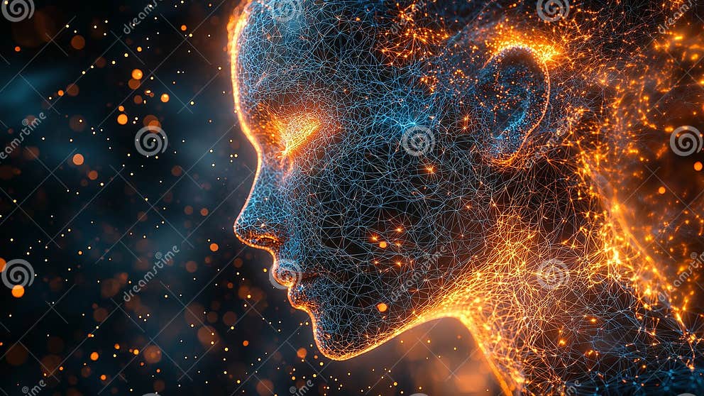 Digital Consciousness and Artificial Intelligence Stock Illustration - Illustration of synthetic ...