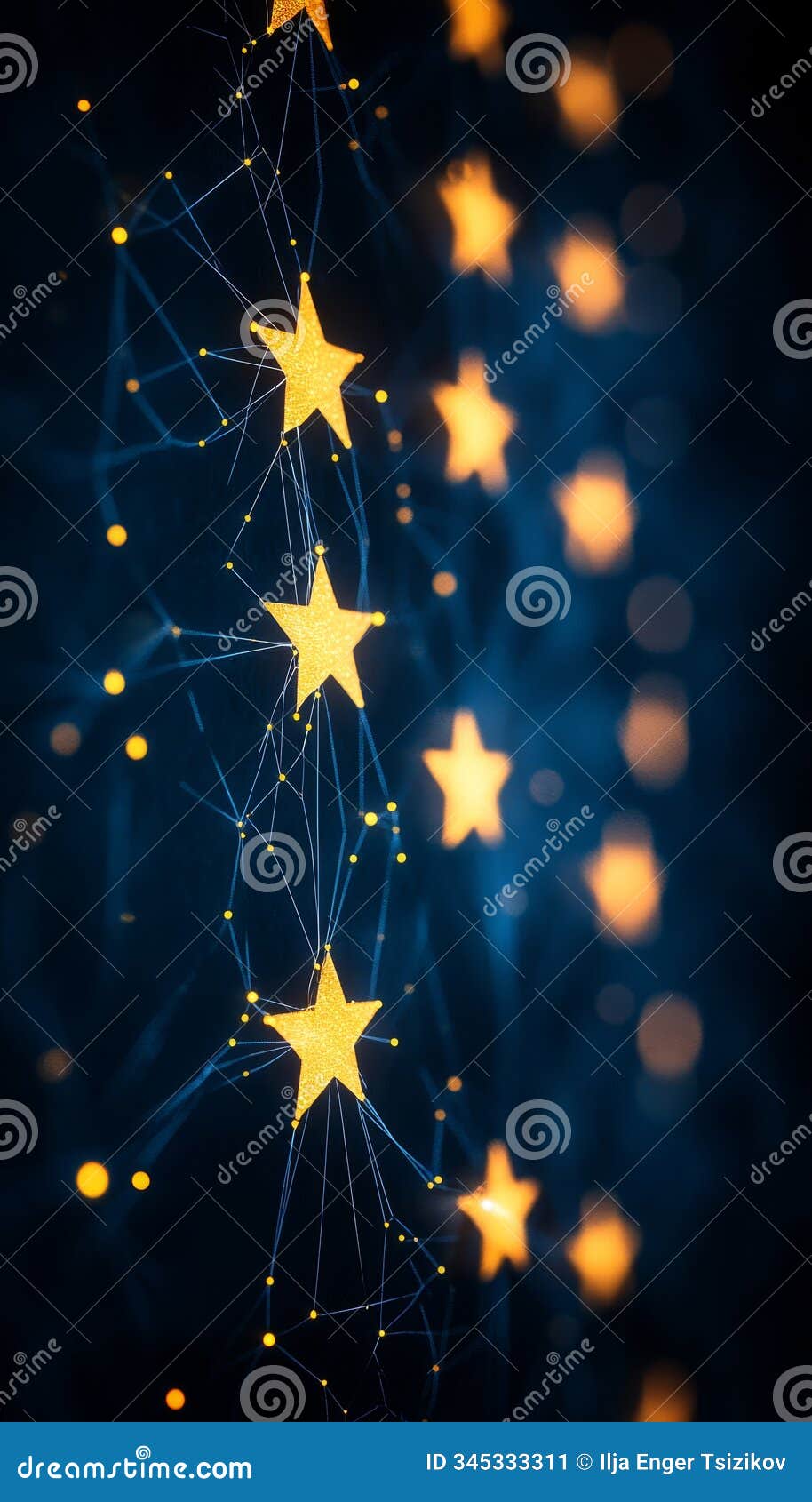 Digital Constellation Connectivity and Data, Symbolizing a Network with ...