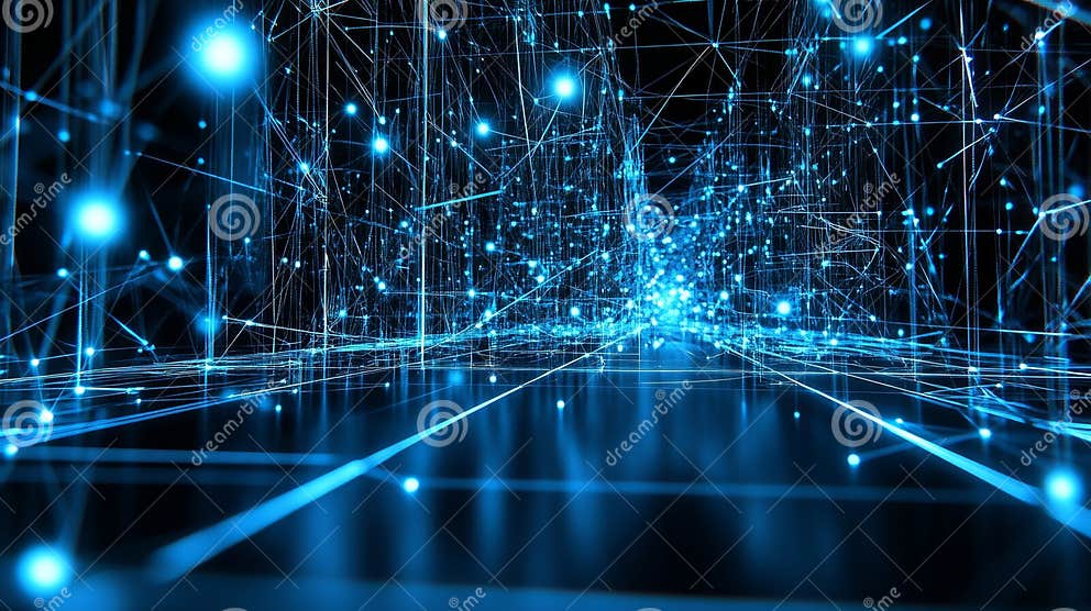 Digital Constellation of Networks, Symbolizing Data Integration, Global ...