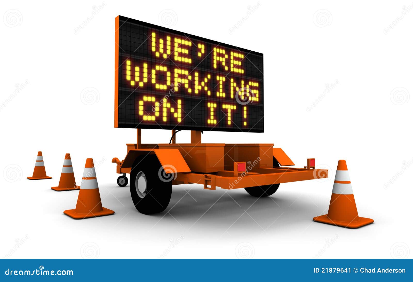 Digital construction sign stock illustration. Illustration of ...