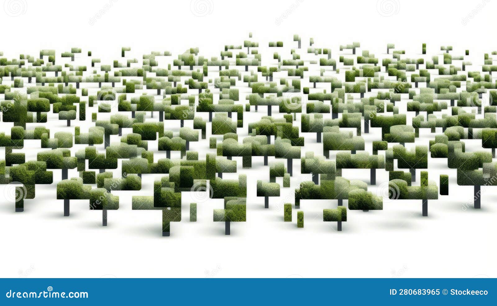 Digital Constructivism: a Grid of Tiny Green Cube Trees for ...