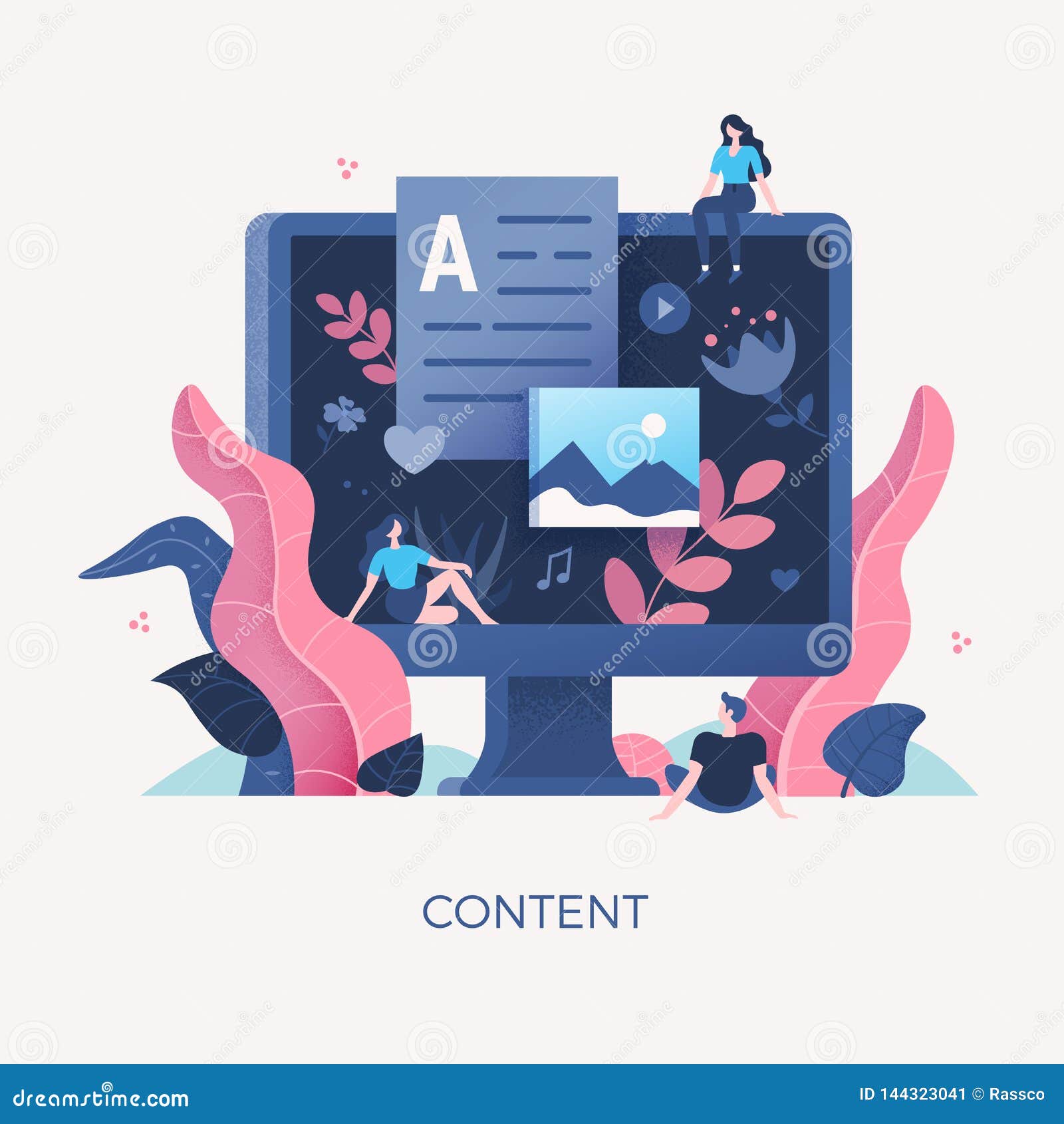 Digital Content Concept Illustration Stock Vector - Illustration of ...