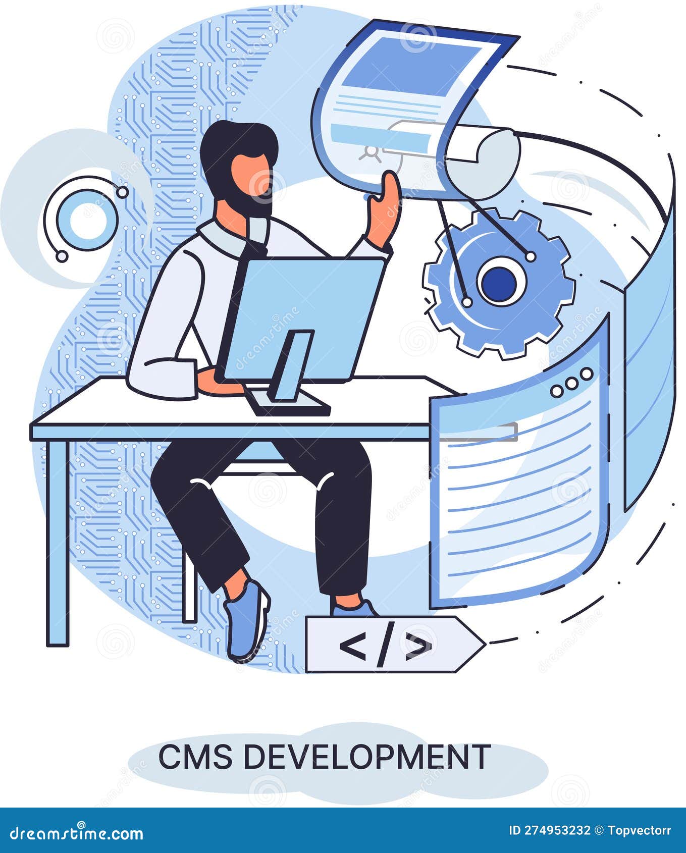 Concept of Digital Content Management System, CMS Development Software ...
