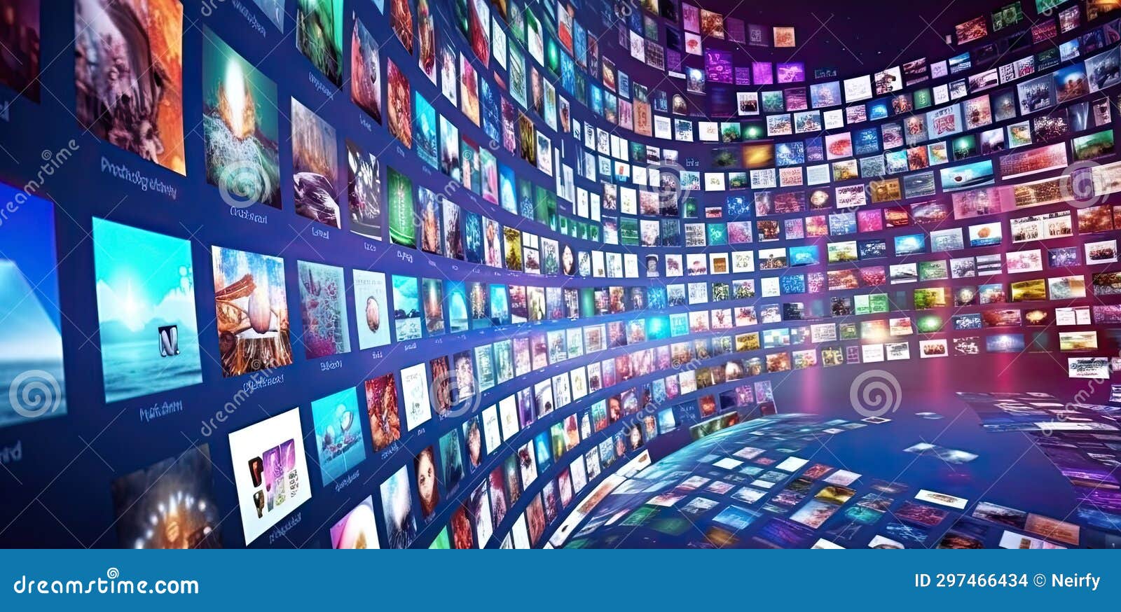 Digital Content, Social Network Streaming Service Stock Photo - Image ...