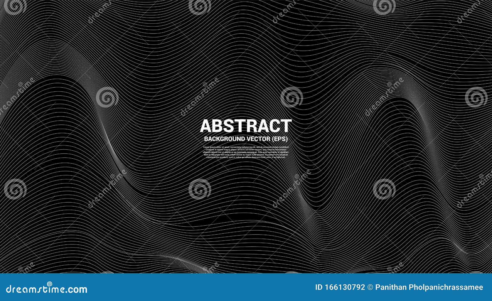 Digital Contour Curve Dot and Line and Wave with Wireframe . Stock ...