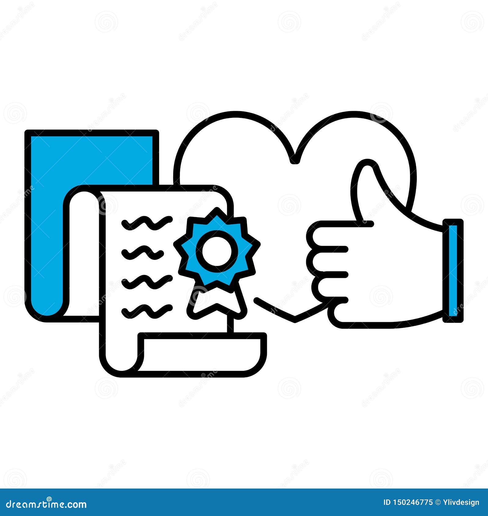 Digital Contract Icon, Outline Style Stock Vector - Illustration of ...
