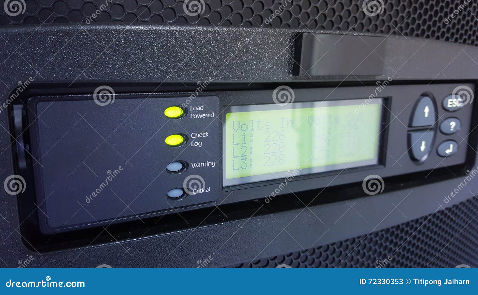 Digital Control Panel Power Supply for Data Center Stock Image - Image ...