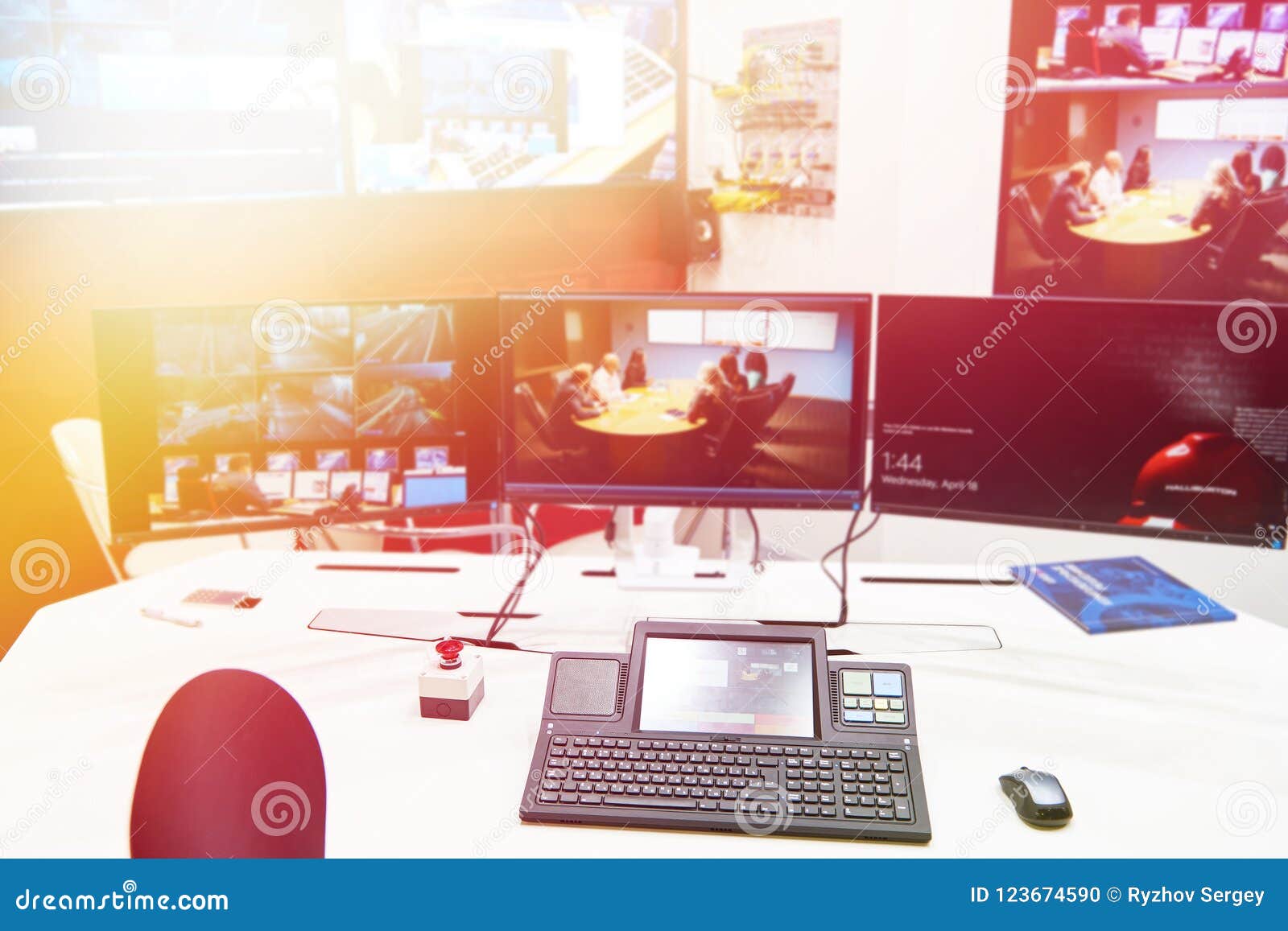 Digital Control System and Dispatch Center Stock Photo - Image of ...