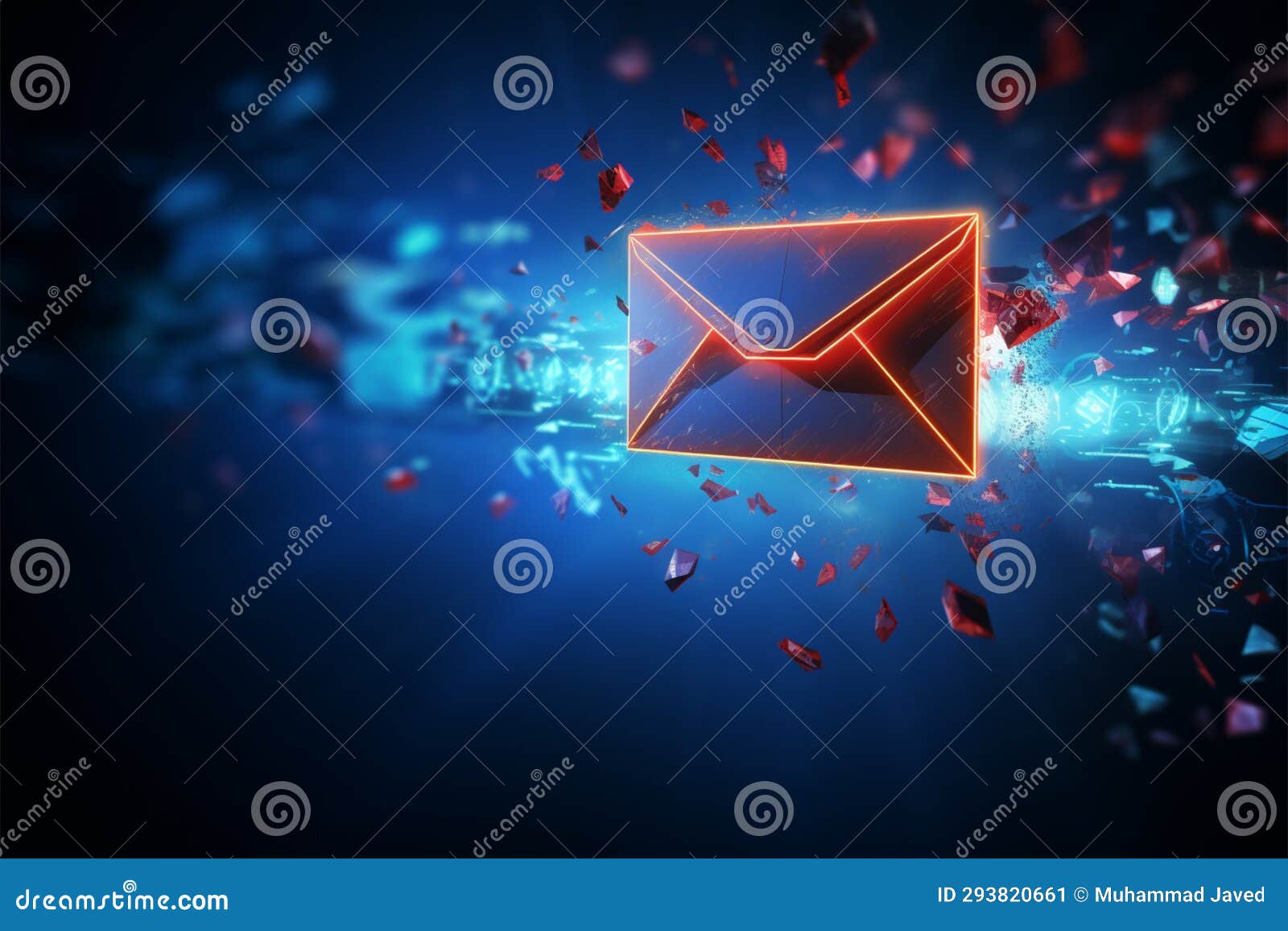 Digital Correspondence Fast Envelope Email Amid Abstract Transformation ...