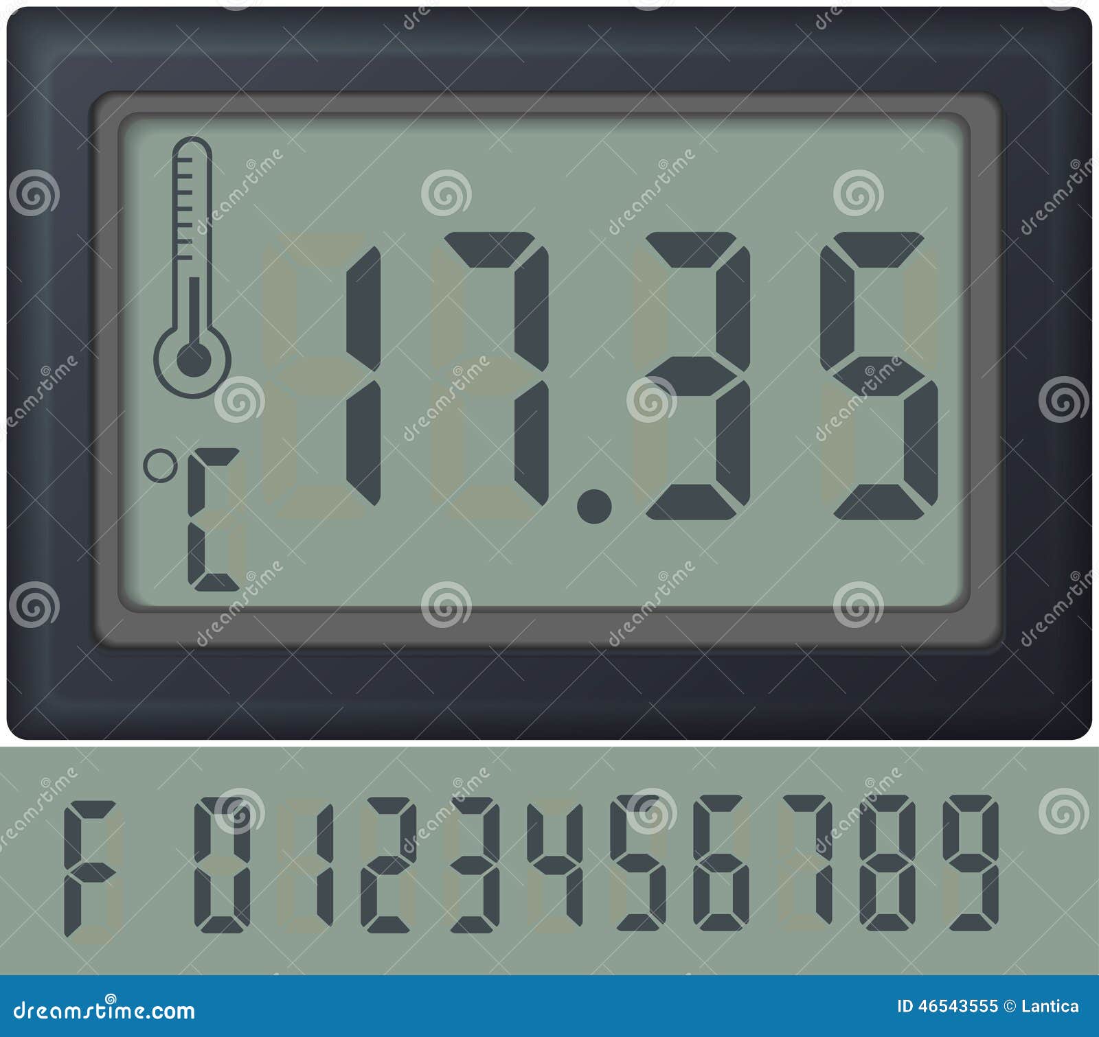 Digital Count Clock Watch, with Different Numbers Stock Vector ...