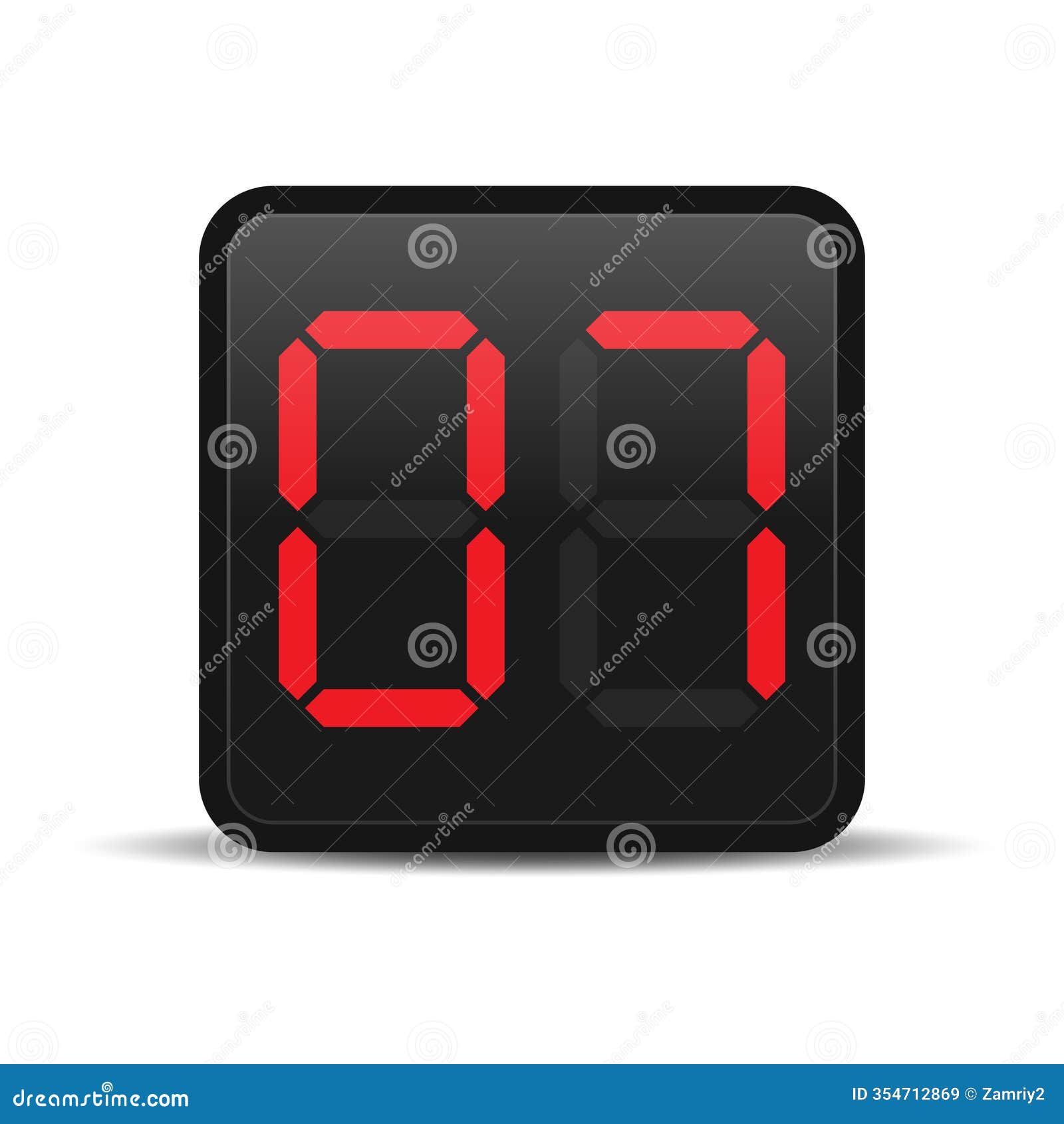 Digital Countdown Timer To Indicate End Of The Action, Deadline. Vector ...